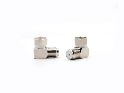 China RF Adapter F Male to Female Right Angle for sale