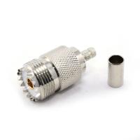 China UHF female Crimp for RG 59 Cable RF Coaxial Connector for sale