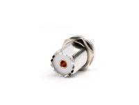 China UHF Female Flange Connector Solder Attachment Thru Hole PCB for sale