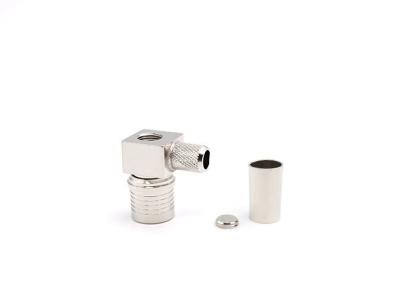 China RF Connector QMA Male Right Angle For LMR240 Cable for sale