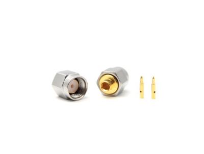 China RF Connector Stainless Steel ISMA Male .086/RG405 Cable for sale