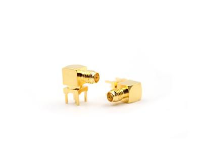 China RF Connector SSMA Female Right Angle PCB Mount for sale