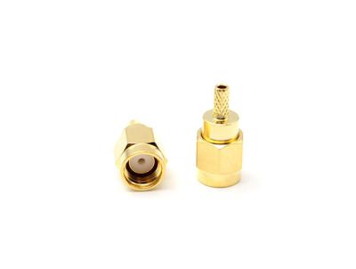 China Reverse Polarity SMA Male Straight connector for RG174 cable crimp RPSMA-K3B for sale