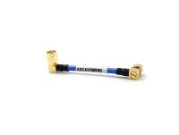 China Cable assembly SMA male Right angle both side with RG141 65mm for sale