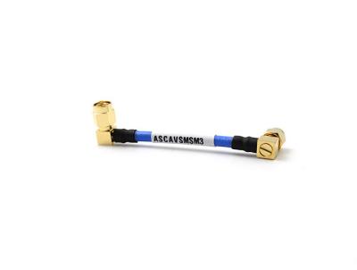 China Cable assembly SMA male Right angle both side with RG141 65mm for sale