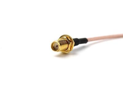 China Cable assembly SMA female to MCX male Right angle with RG316 Length 350mm for sale