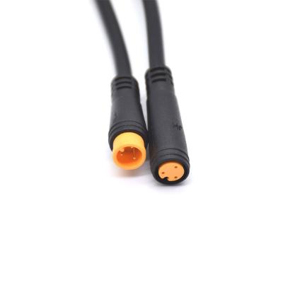 China Electric Bike Waterproof Wire Harness M8 3Pin Male Female LED Strip for sale