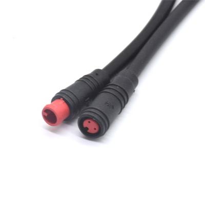 China Electric Bicycle Waterproof Plug M8 2Pin 700c Wheels Lithium Battery Power Harness for sale