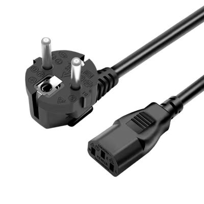 China C13 EU Power Cable 3-Pin 16A AC Extension Cable for Computer IEC Female End Type for sale