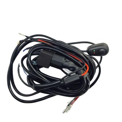 China Dual Indicator Lights Auto Wire Harness On Off For Work Light Switch Strip Light for sale