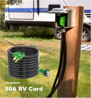 China 50A RV Power Extension Cord with NEMA 14-50P Plug and Pure Copper Conductors for Heavy Duty RV Use for sale