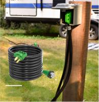 China 50 Amp RV Power Cord with 6 AWG Copper Conductors and NEMA 14-50 Connectors for Heavy Duty Use for sale