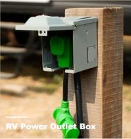 China 50A NEMA 14-50R RV Power Outlet Box with Weatherproof Enclosure and GFCI Protection for sale