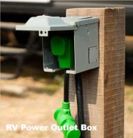 China 30A 125V Weatherproof RV Power Outlet Box and Electrical Pedestal for Outdoor RV Parks for sale