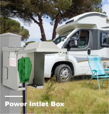 China NEMA SS2-50P IP44 Waterproof RV Power Inlet 50A 125/250V Shore Power Connection Housing for sale