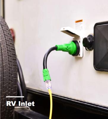 China 50 Amp Waterproof RV Power Inlet Kit with Pure Copper Conductors for Shore Power Connection for sale