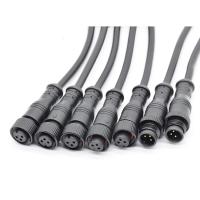 China Waterproof Plug M12 Indoor/Outdoor  Waterproof Power Connector 2-6 Core  Plug with Metal Nut Dustproof for sale