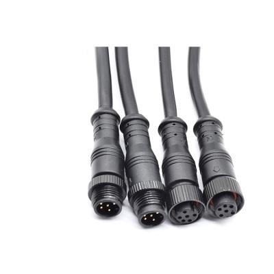China Waterproof Plug M12 Cable Male Female Plug ConnectorPin Sensor Outdoor Light Led Waterproof Aviation Wire for sale
