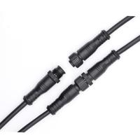 China Waterproof Plug M12 Waterproof Mount 2pin  Plug Socket Power Cable Copper Contact M12LED Lighting Devices for sale