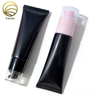 China 50ml Recyclable PE Cosmetic Pump Tube Packaging for Skincare for sale