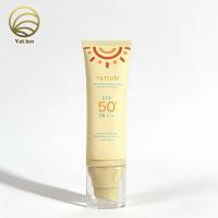 China 50ml Recyclable PE Pump Oval Tube For Sunscreen Skincare Packaging for sale