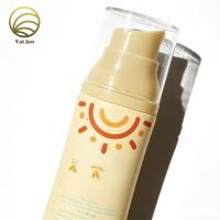 China 50ml Recyclable PE Pump Oval Tube For Sunscreen Skincare Packaging for sale