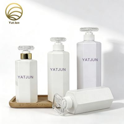 China 400ml 500ml 700ml 800ml Hexagonal Plastic Bottles For Shampoo Shower Gel for sale