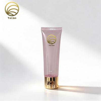 China 50gr Clear color custom plastic tubes for cosmetics skincare packaging for sale