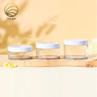 China 100g 150g 200g 250g clear PET cosmetic plastic empty Jar in stock for sale