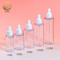 China 30ml 60ml 80ml 100ml 120ml PET clear bottle with dropper for sale
