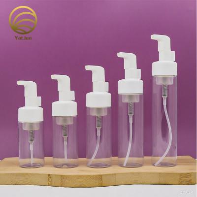 China 100ml 120ml 150ml 200ml 250ml PET round bottle with foam pump cap for sale