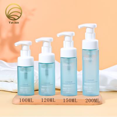 China 100ml 120ml 150ml 200ml PET facial wash bottle with foam pump for sale