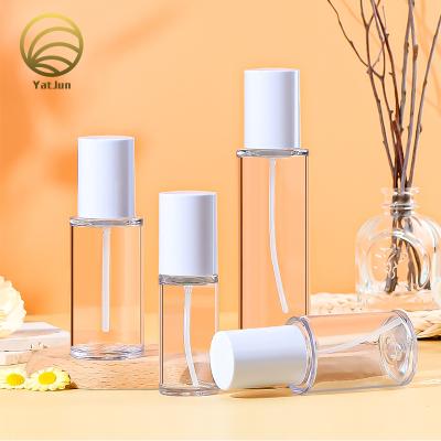 China 30ml 60ml 80ml 100ml 120ml PETG clear round bottle with lotion pump spray cap for sale