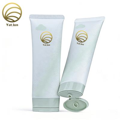 China 50ml 100ml PE plastic oval tube packaging with oval flip top cap for sale