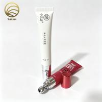 China 10ml 20g empty PE eye cream tube packaging with silver Zinc alloy applicator for sale