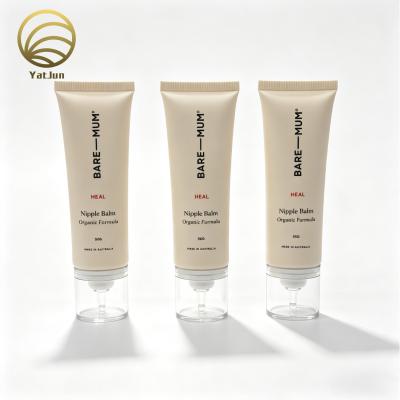 China 50ml PE Oval empty packaging tube with dropper PETG Cap for sale
