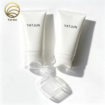 China 100ml 150ml 200ml empty PE oval tube with  massage head for sale