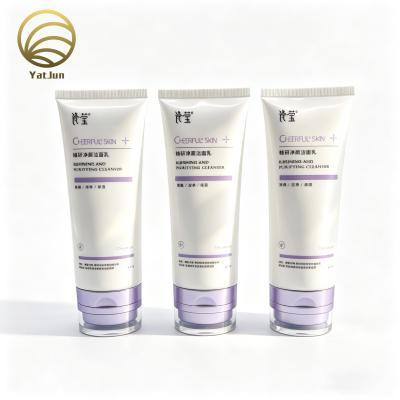 China 100ml PE Empty Oval Tube Packaging With Acrylic Flip Top Cap for sale