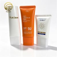 China 30ml 50ml Custom Super Oval Squeeze PE Tube Sunscreen Packaging Tube with long Nozzle for sale