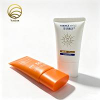China 30ml 50ml Custom Super Oval Squeeze PE Tube Sunscreen Packaging Tube with long Nozzle for sale