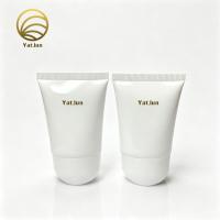 China 50ml Oval Flat PE Squeeze Tube Cosmetic Packaging With Screw Cap For Facial Cleanser Hand Cream for sale