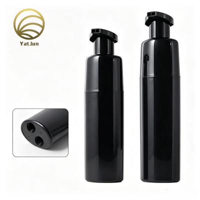 China 200ml Black PP Dual‑Chamber Pump Bottle, Custom Packaging for Hair dye &Hair care for sale