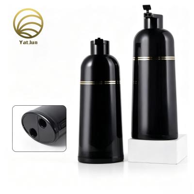 China 400ml PP Plastic Dual Chamber Bottle Double Pump for Hair Dye Shampoo Customizable for sale