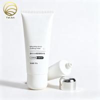 China 200g White PE Squeeze Cosmetic Tube with Screw Cap for Body Cream Packaging for sale