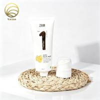 China 100ml Empty PE Squeeze Tube with Massage Brush Cap, Cosmetic Packaging for Facial Wash for sale