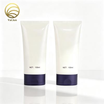 China 150g PE Cosmetic Squeeze Tube with Flip Top Cap for Body Lotion & Facial Cleanser for sale