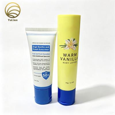 China D35 PE Squeeze Tube with Flip Top Cap Custom Printed Sunscreen tube for Sunscreen & Body Lotion for sale