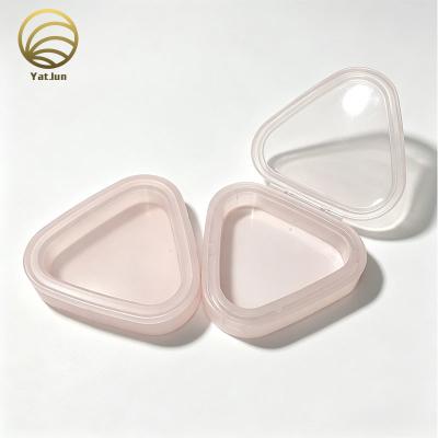 China 20ml PP Triangle Cosmetic Jar with Flip Lid for Cleansing Balm & Solid Perfume for sale