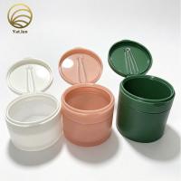 China 100g 150g 200g PP Round Cosmetic Jar with Spoon Flip Top Container for Hair Mask & Body Butter for sale