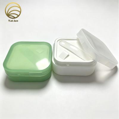 China 100g PP Square Cosmetic Jar with Spoon for Cleansing Balm & Mud Mask for sale